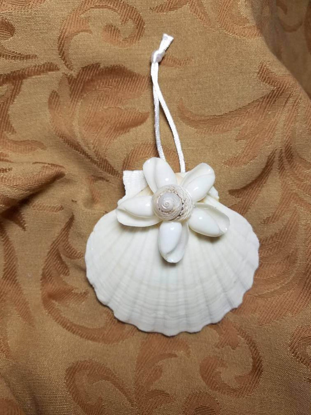 Christmas Clam Ornament, Coastal Christmas Ornament, Seashell Christmas ...