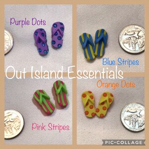 One Pair Dollhouse Miniature Flip Flops I Miniature Doll Shoes I ...