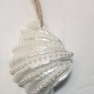 Bear Claw Shell Ornament, Faux Seashell Ornament, Bearclaw Ornament ...