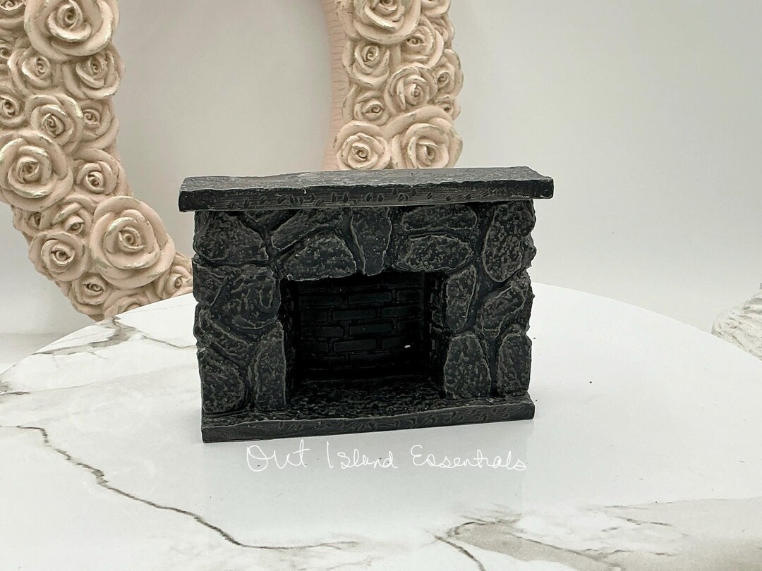 Miniature Field Stone Fireplace I Dollhouse Miniature Gorgeous Stone ...