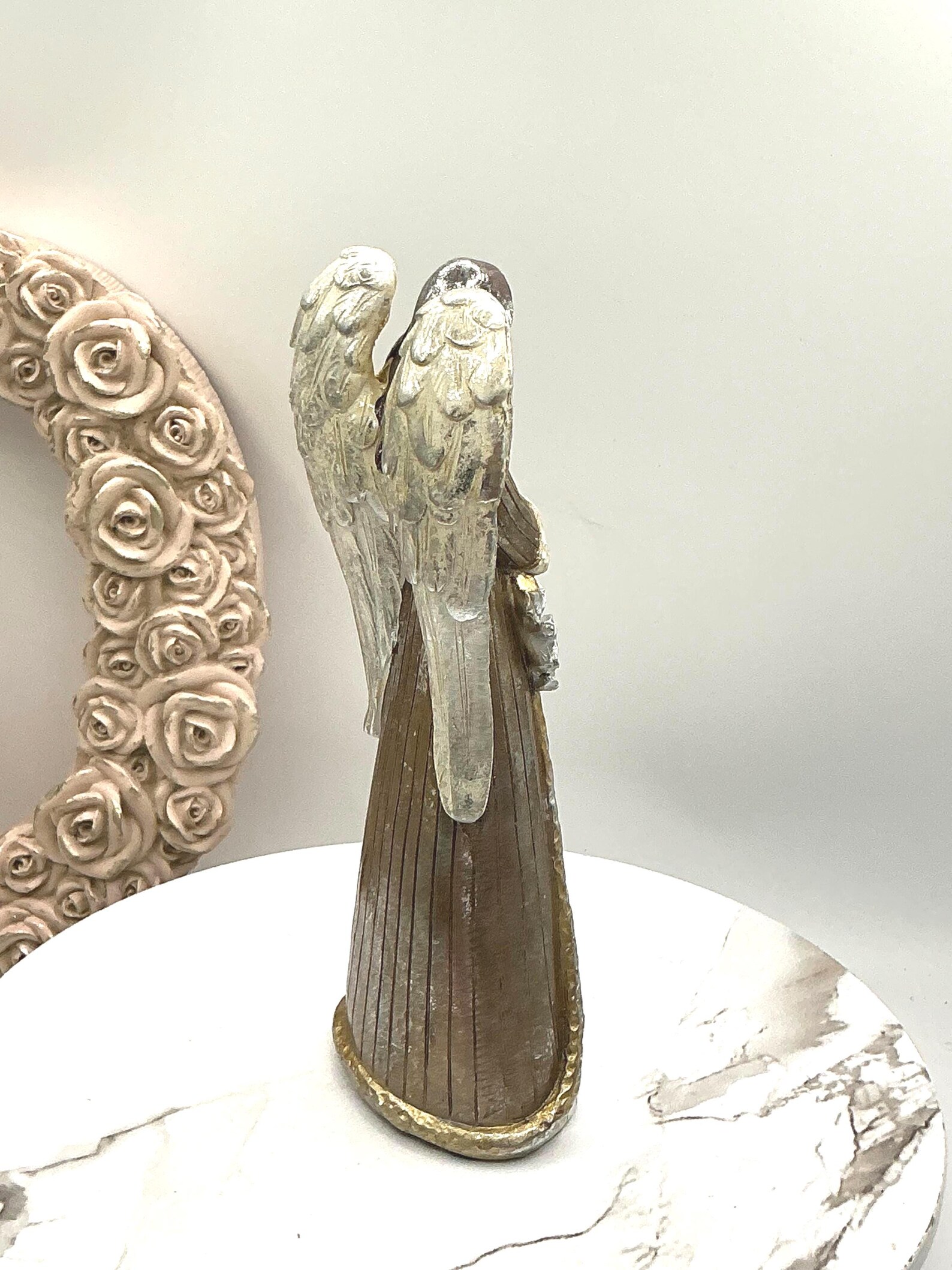 Brunette Golden Bronze Stunning Christmas Angel | Brushed Aged Beige ...