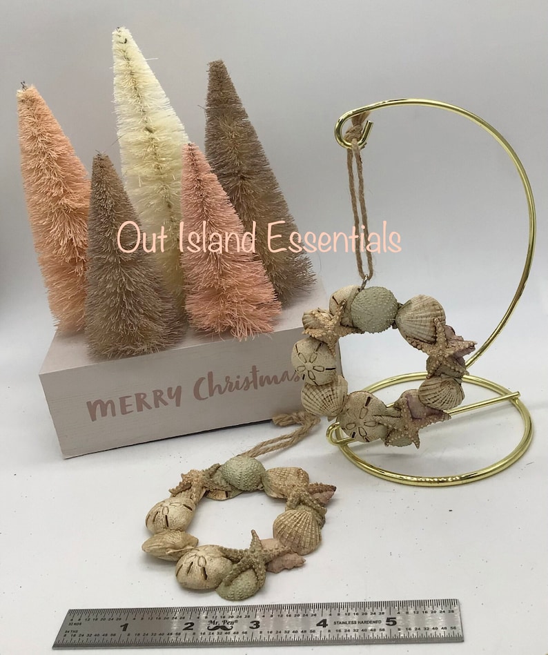 Seashell Wreath I Mini Shell Wreath I Seashell Ornaments I Coastal ...