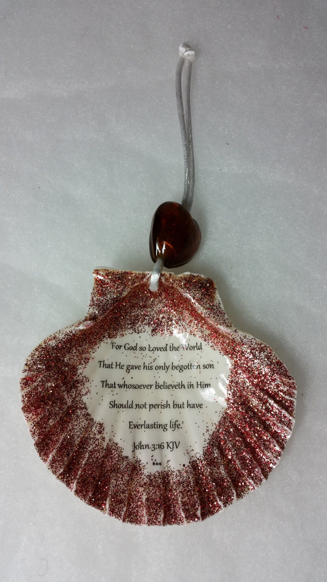Seashell Christmas Ornament | Christian Religious Bible Verse Christmas ...