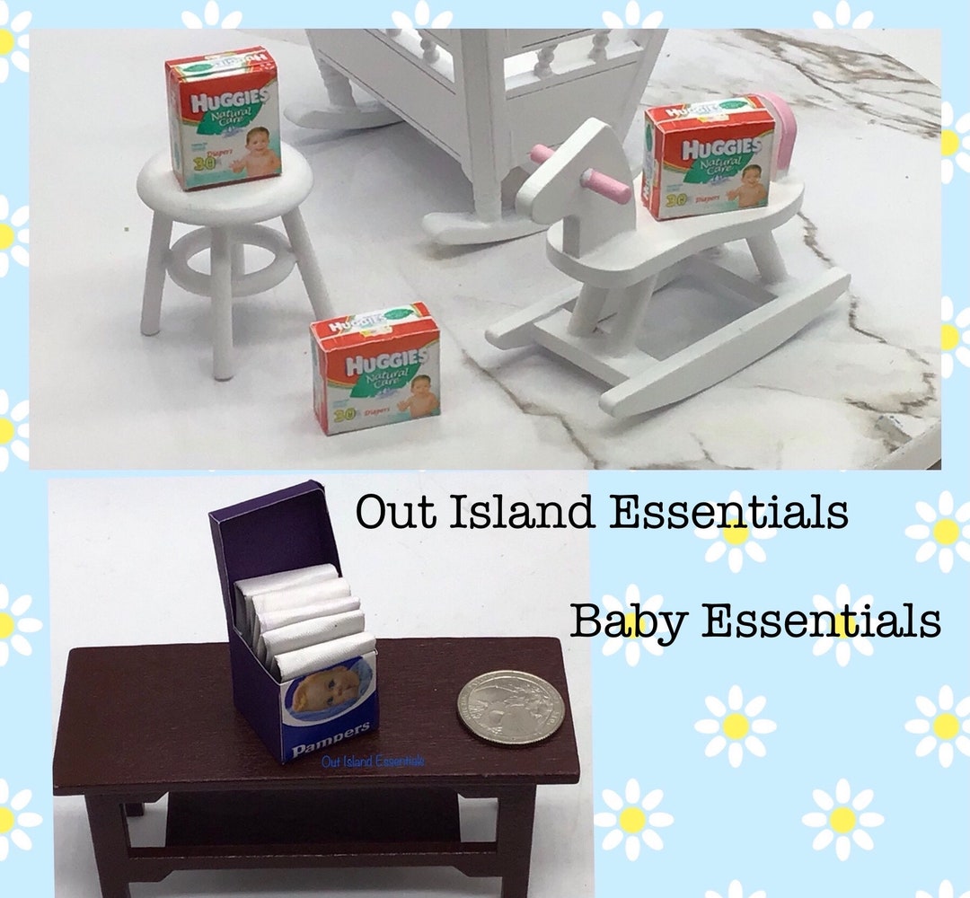 Miniature Pampers I Dollhouse Nursery Suppliesi ONE Miniature Doll ...