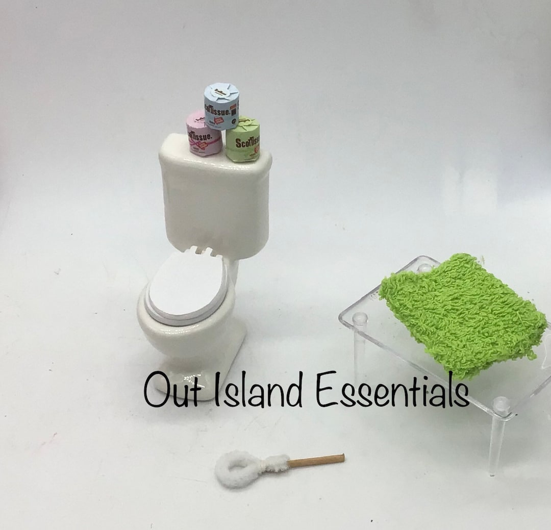 1 Pc. Miniature Bathroom Toilet I Dollhouse Miniature Toilet I ...