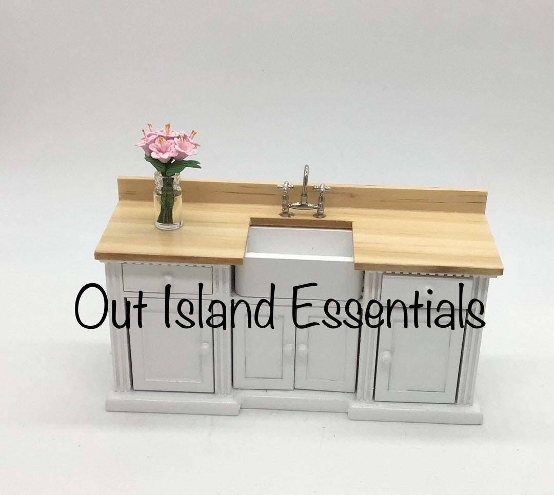 Miniature Kitchen Counter With Drawers & Cupboards I Dollhouse ...