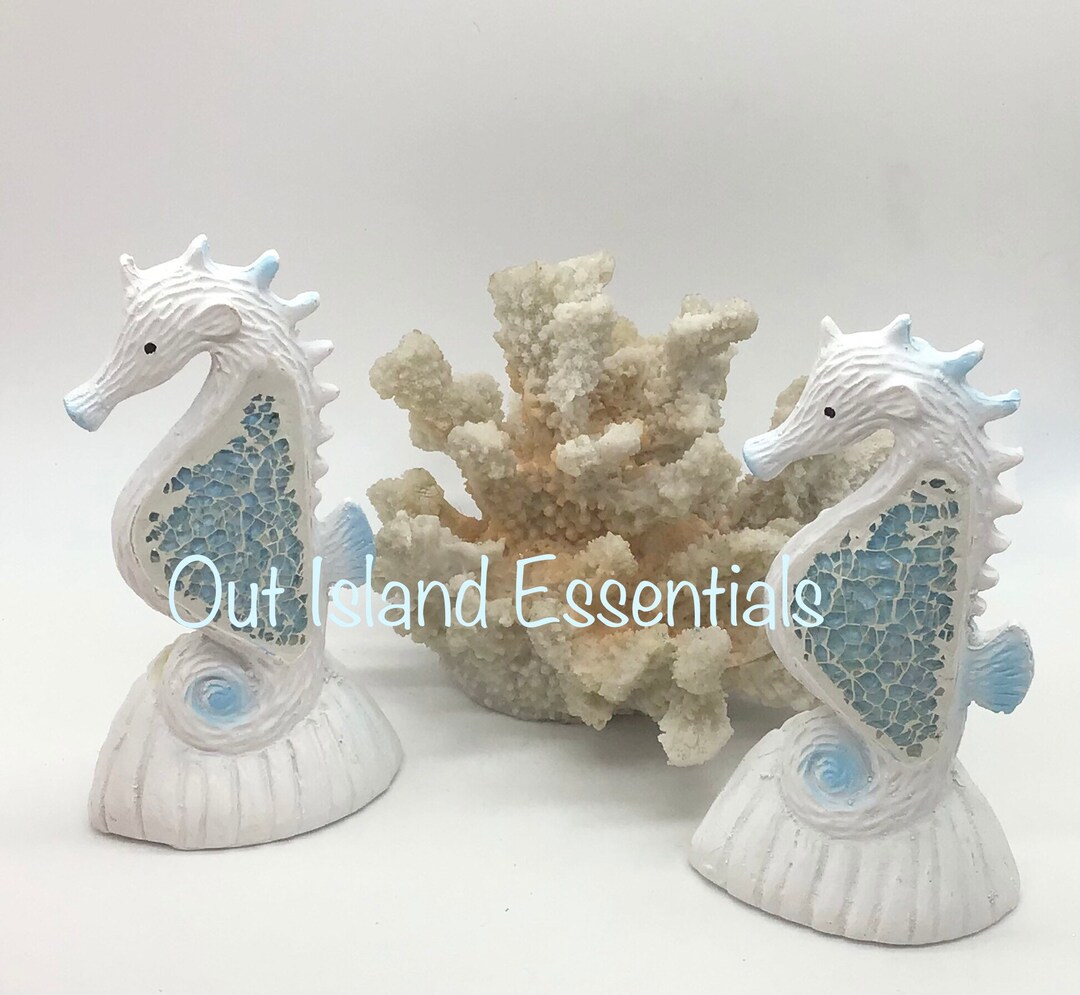 One Seahorse Statue I Coastal Seahorse Lover I Seahorse Statue Decor I ...