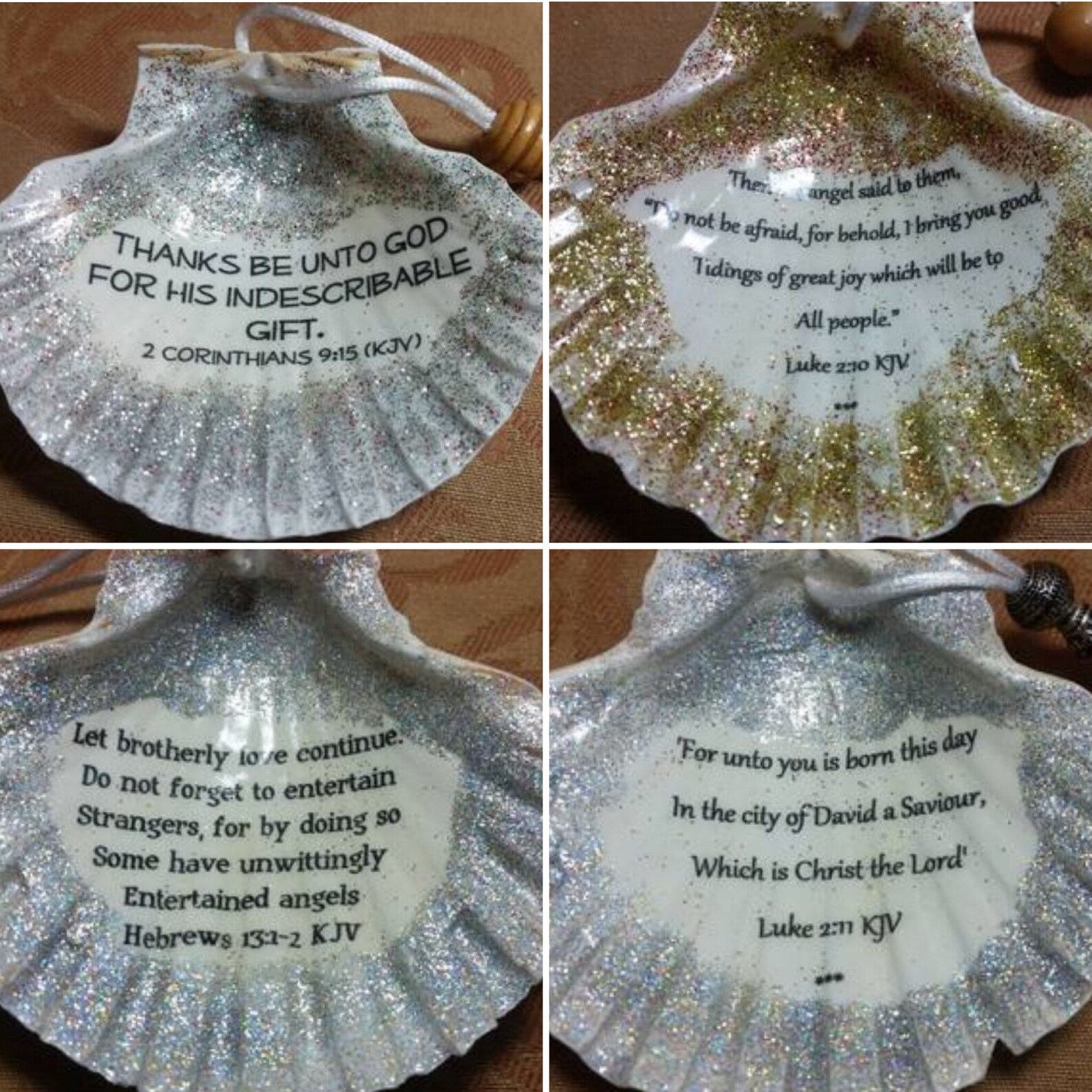Seashell Christmas Ornament | Christian Religious Bible Verse Christmas ...