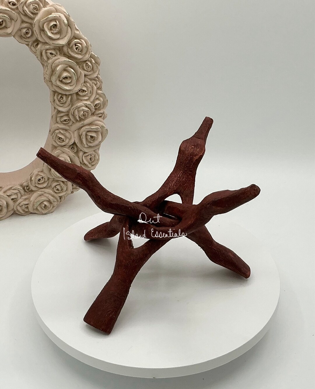 Large Wood Display Stand I Large Wooden Display Stand I Conch Shell ...