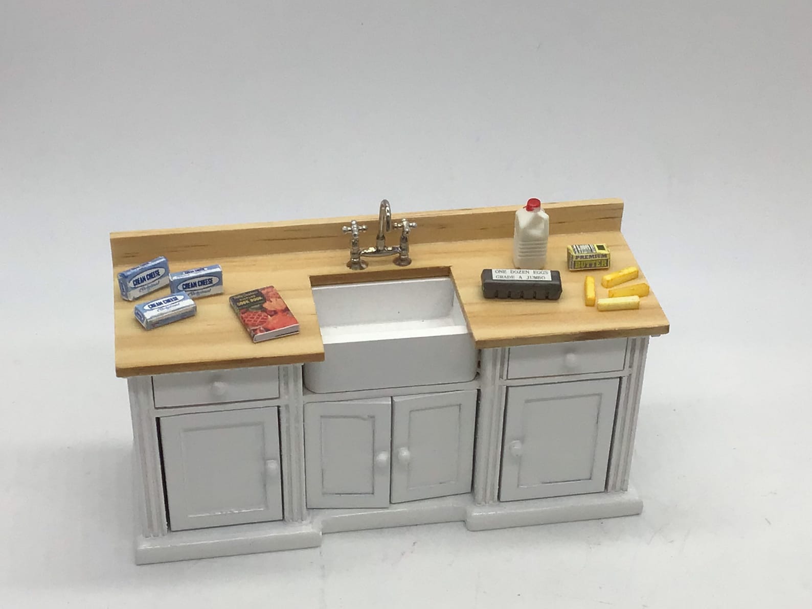 Miniature Kitchen Counter With Drawers & Cupboards I Dollhouse ...