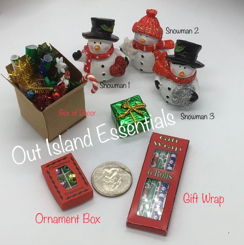 Miniature Dollhouse Christmas I Assorted Miniature Christmas - Etsy