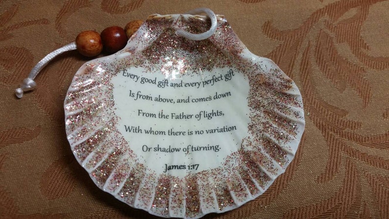 Seashell Christmas Ornament, Bible Verse Christmas Ornament, Isaiah 9V6 ...
