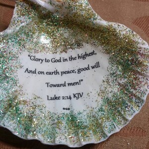 Seashell Christmas Ornament, Bible Verse Christmas Ornament, Isaiah 9V6 ...