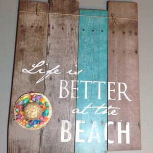 Beach Sign, Bulletin Board, Note Board, Outdoor Decor, Coastal Room ...