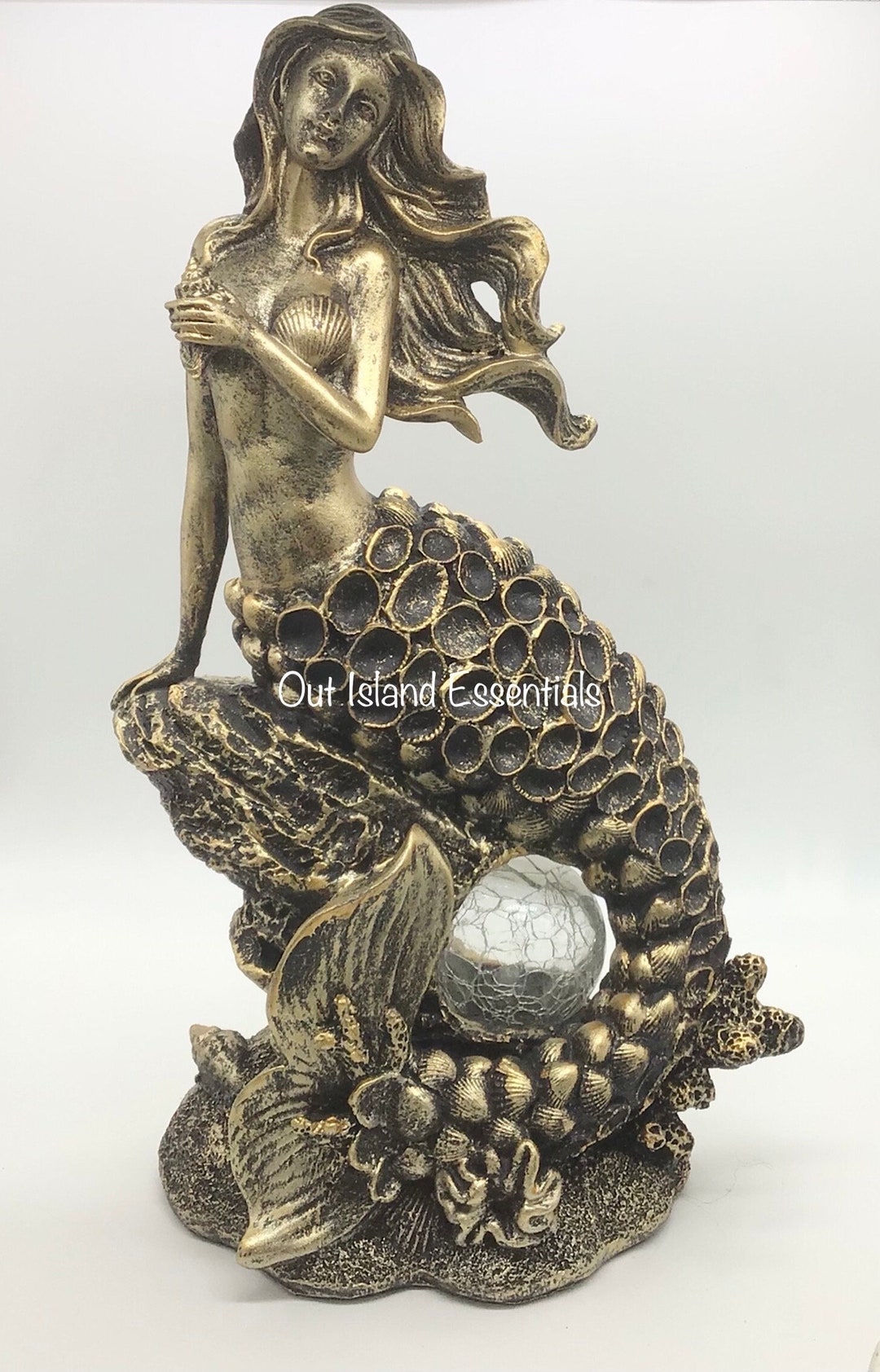 Solar Light Mermaid I Mermaid on Lookout Rock I Mermaid Statue - Etsy