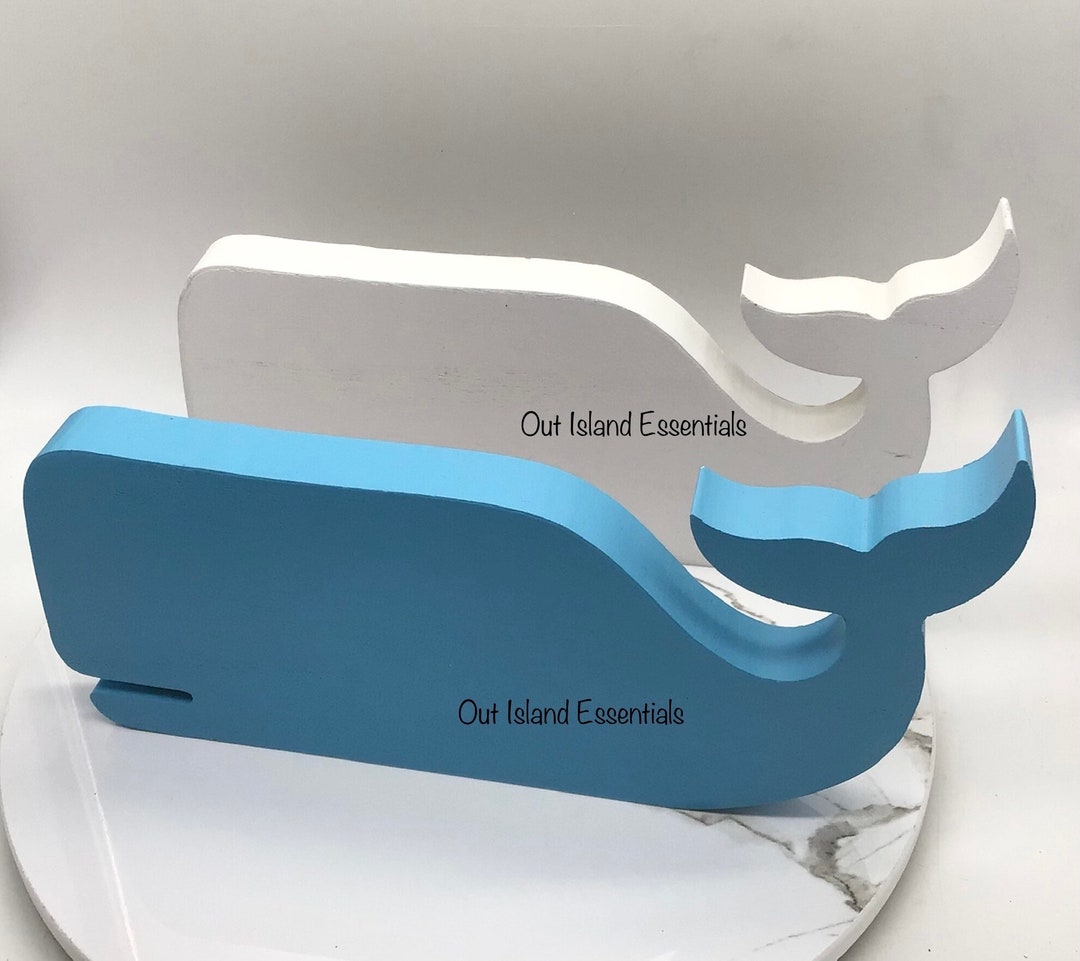 Wooden Whale Table Decor I Beach Decor I Simply Coastal Decor I Tiered ...