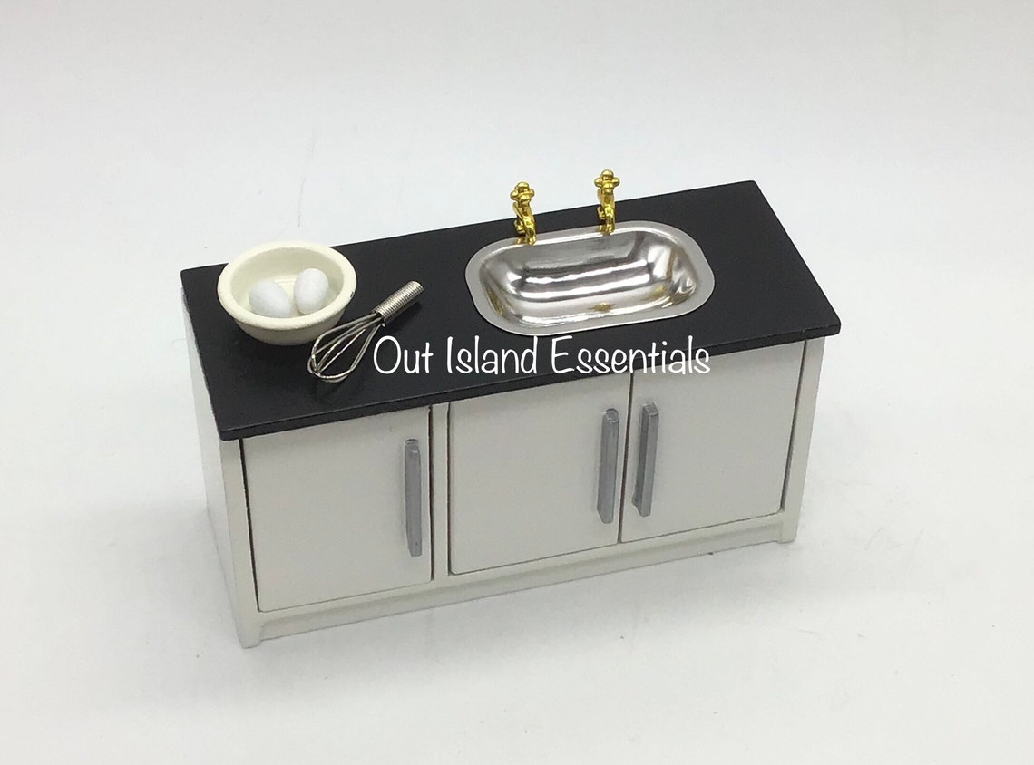 Miniature Kitchen Counter With Cupboards I Dollhouse Miniature - Etsy