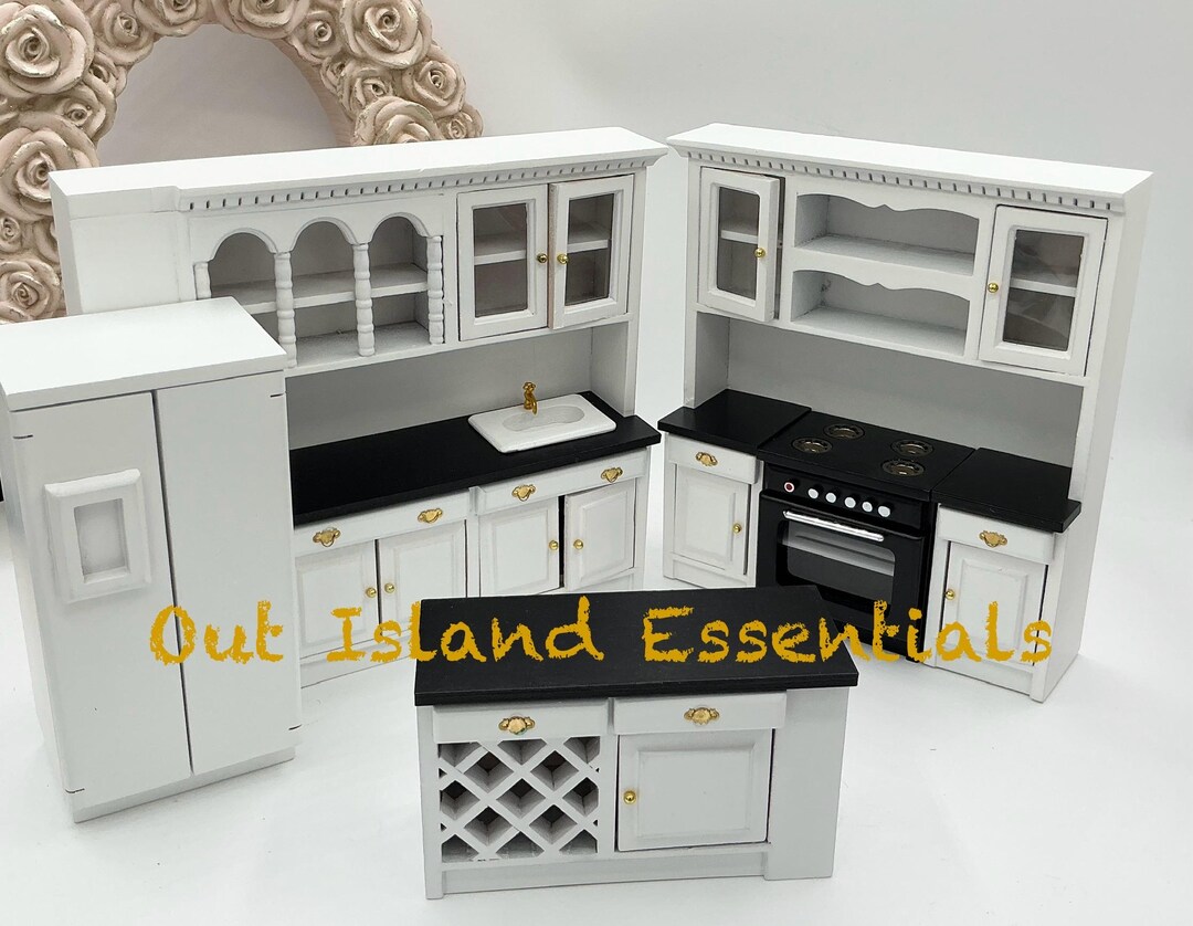 Miniature Complete Kitchen I Dollhouse Miniature White Kitchen I ...