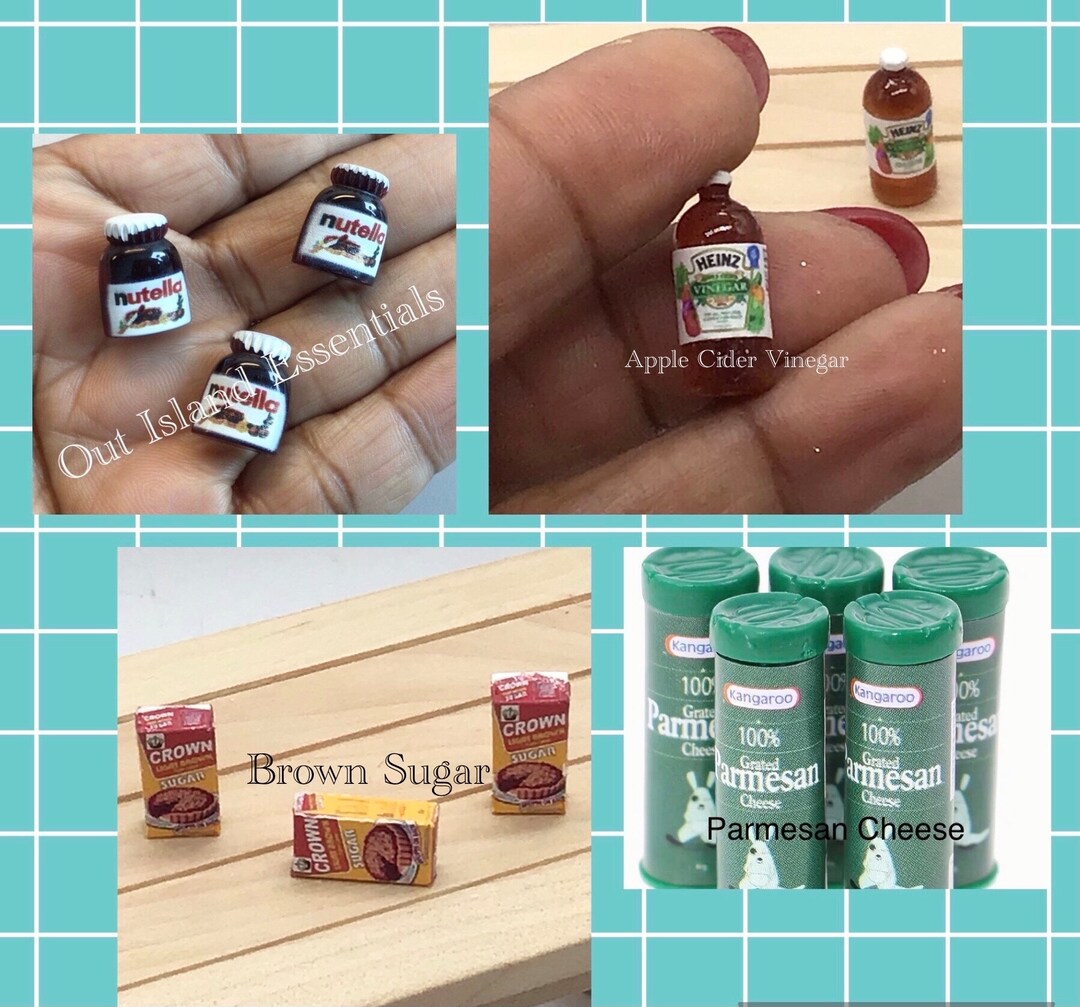 Miniature Condiments I Dollhouse Grocery I Miniature Doll Food ...