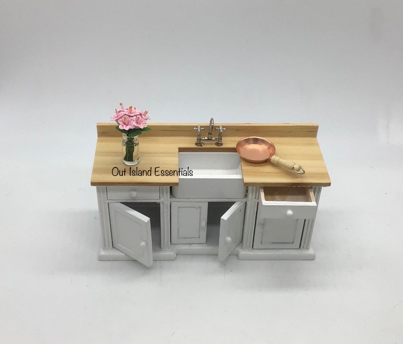Miniature Kitchen Counter With Drawers & Cupboards I Dollhouse ...