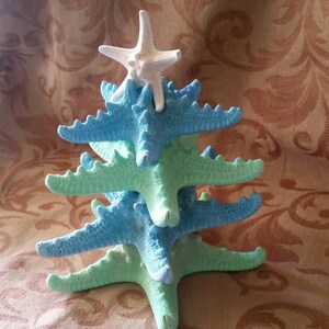 Starfish Christmas Tree Decoration, Rhinestone Starfish Christmas Tree ...