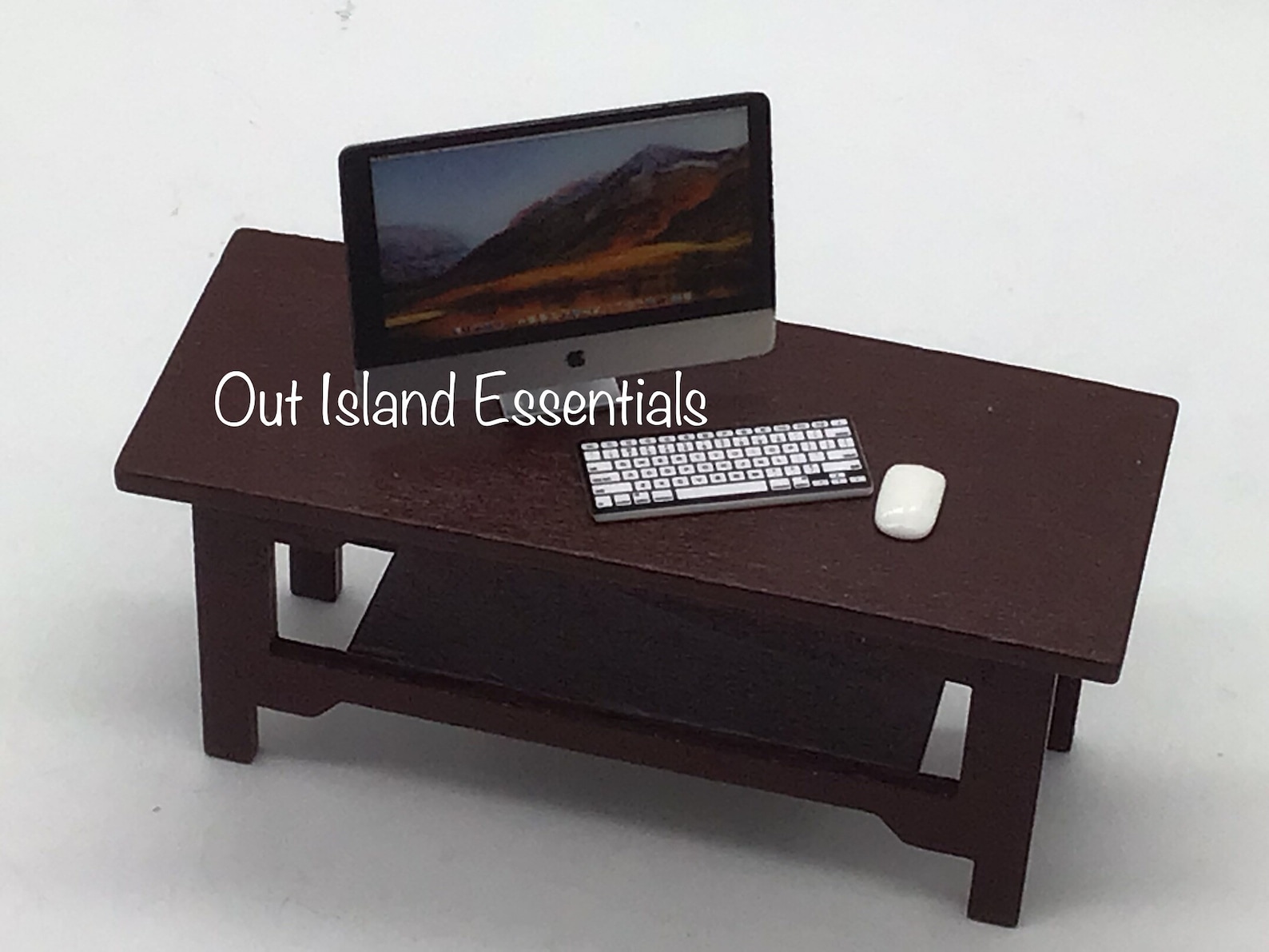 Silver Computer Set I 3 PC Miniature Computer I Dollhouse Miniature ...