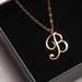 B Initial Necklace - Timeless Cursive "b" Initial Gold Pendant ...