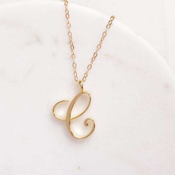 Vintage Initial C Pendant - Etsy