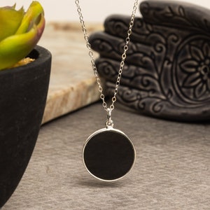 Black Obsidian Necklace Etsy