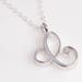 Letter C Initial Necklace - Cursive "c" Initial Silver Pendant ...