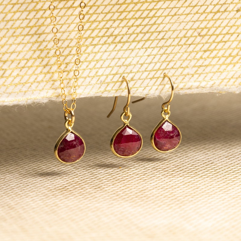 Ruby Jewelry for Women - Etsy