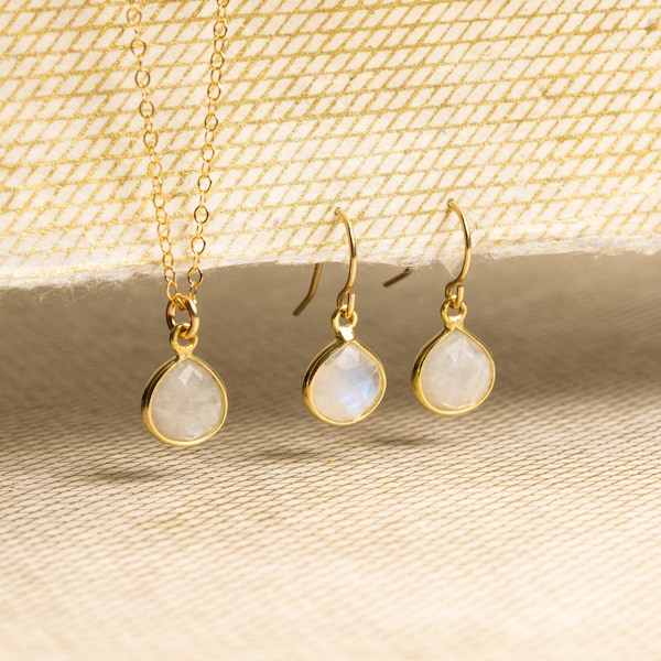 Moonstone Wedding Set - Etsy