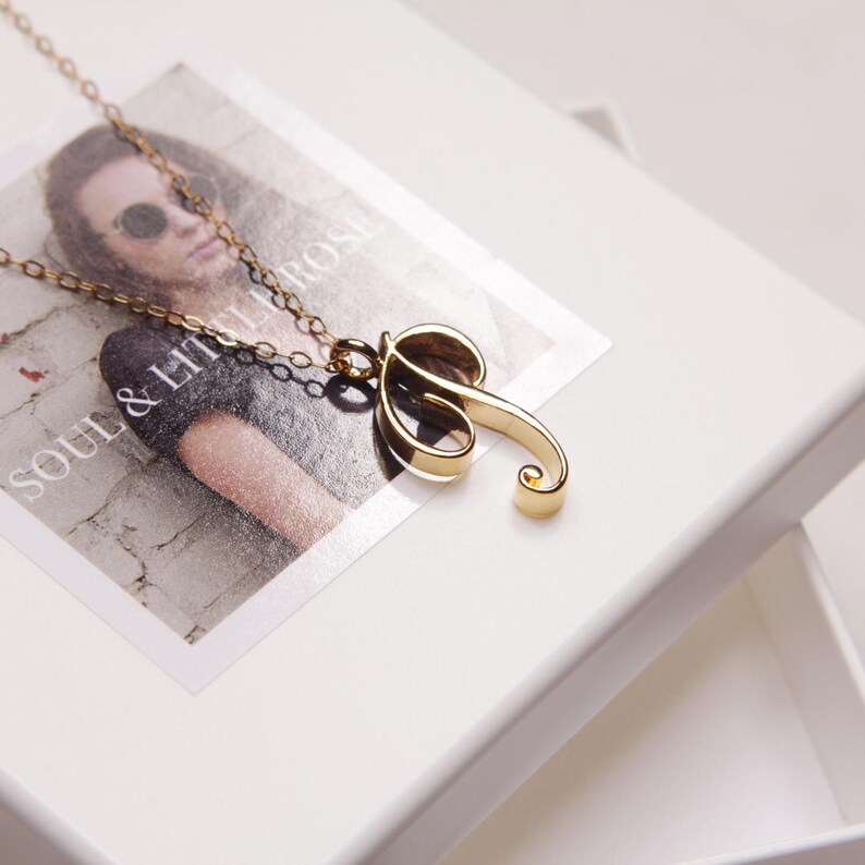 P Initial Necklace - Cursive "p" Initial - Gift Necklace for Mom, for ...