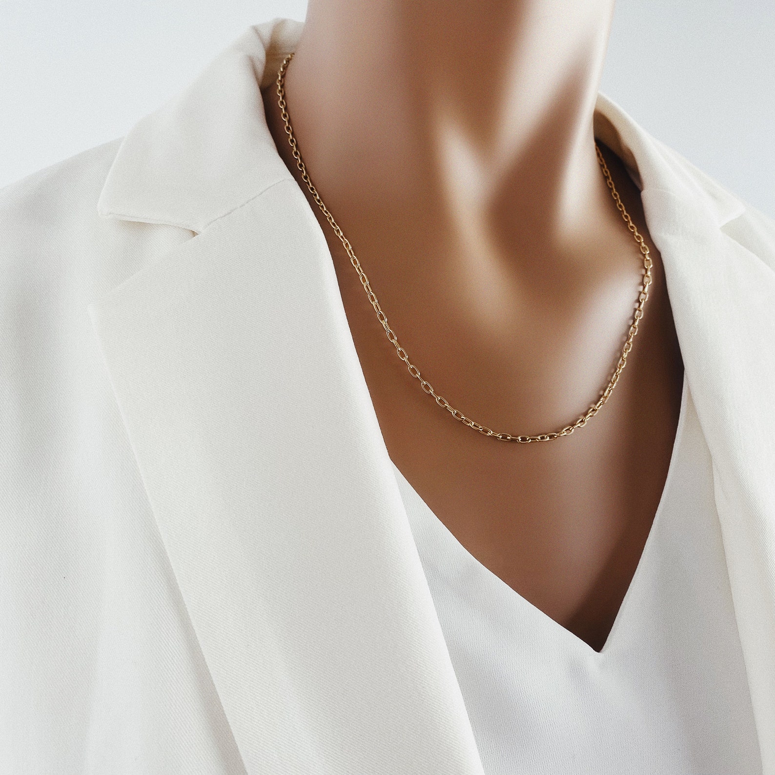 Dainty Gold Filled Cable Chain Necklace 14k Gold Filled - Etsy