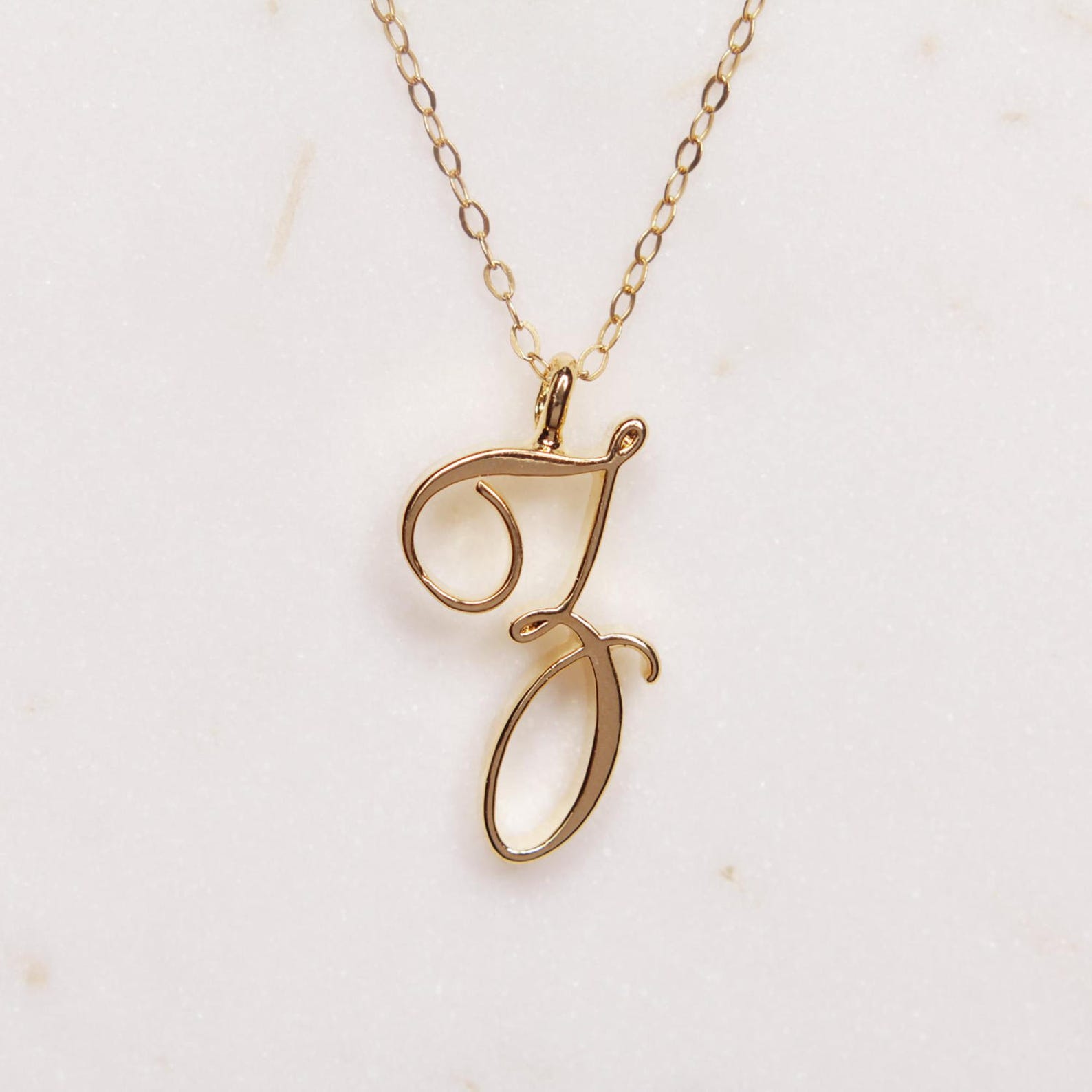 Z Initial Necklace - Cursive "z" Initial - Gold Initials Necklace for ...