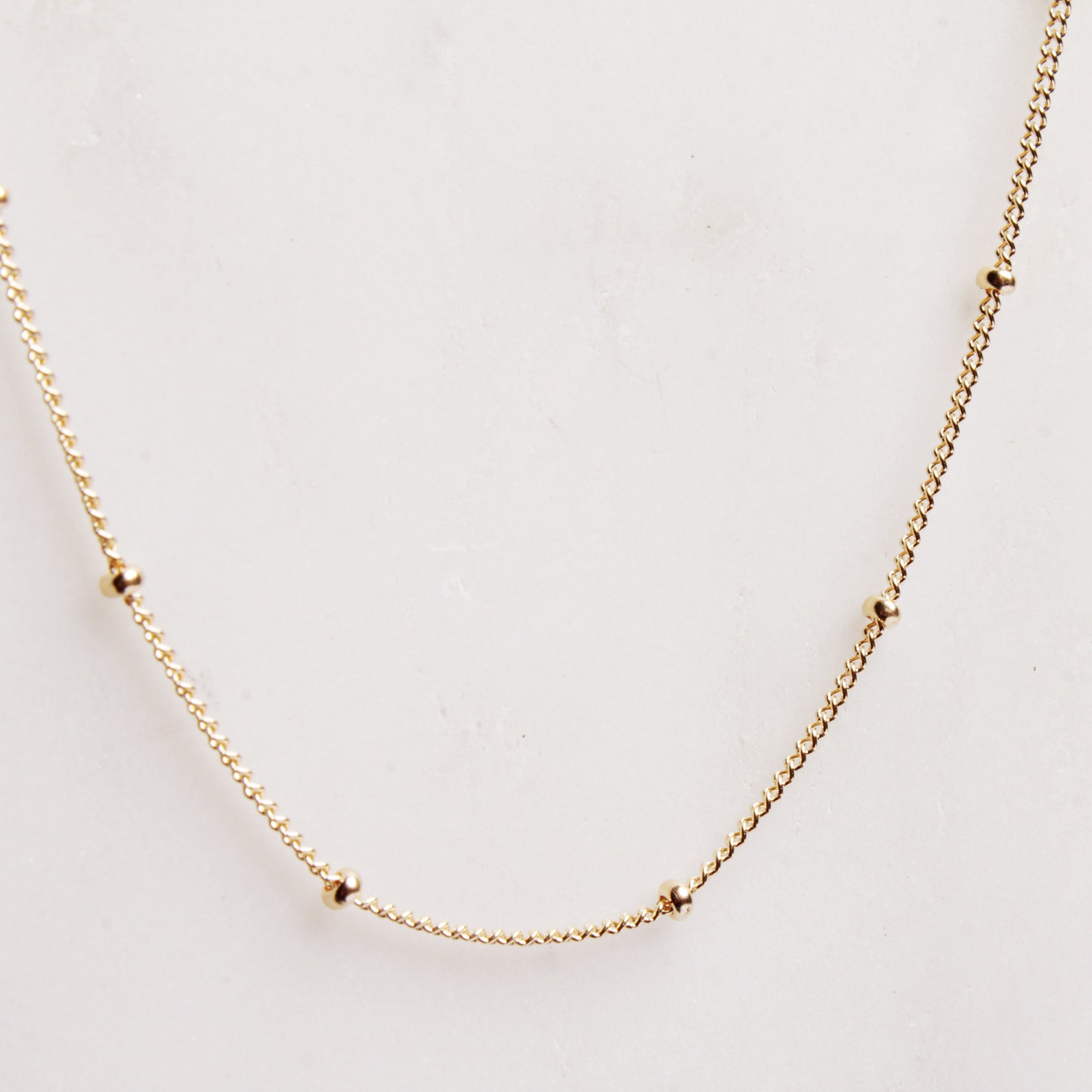 Satellite chain necklace gold satellite chain layering | Etsy