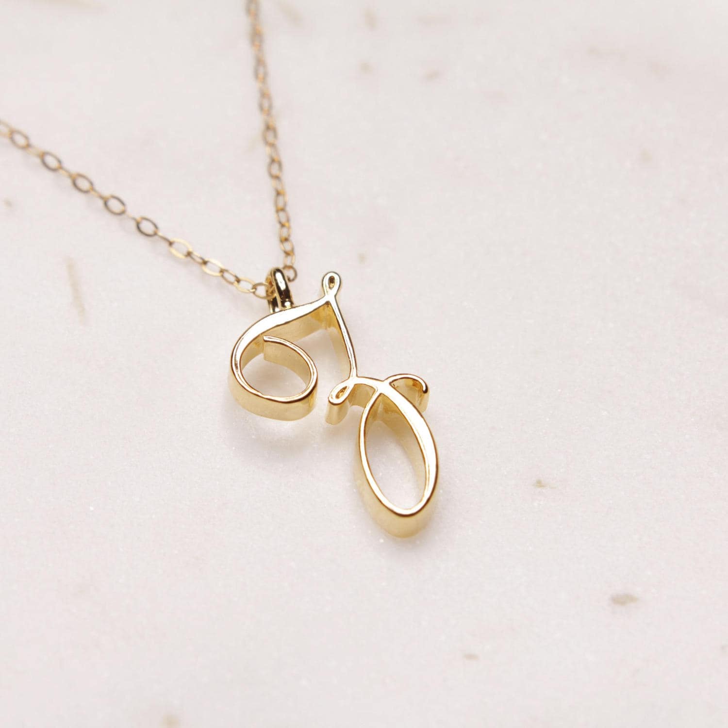 Z Initial Necklace - Cursive "z" Initial - Gold Initials Necklace for ...