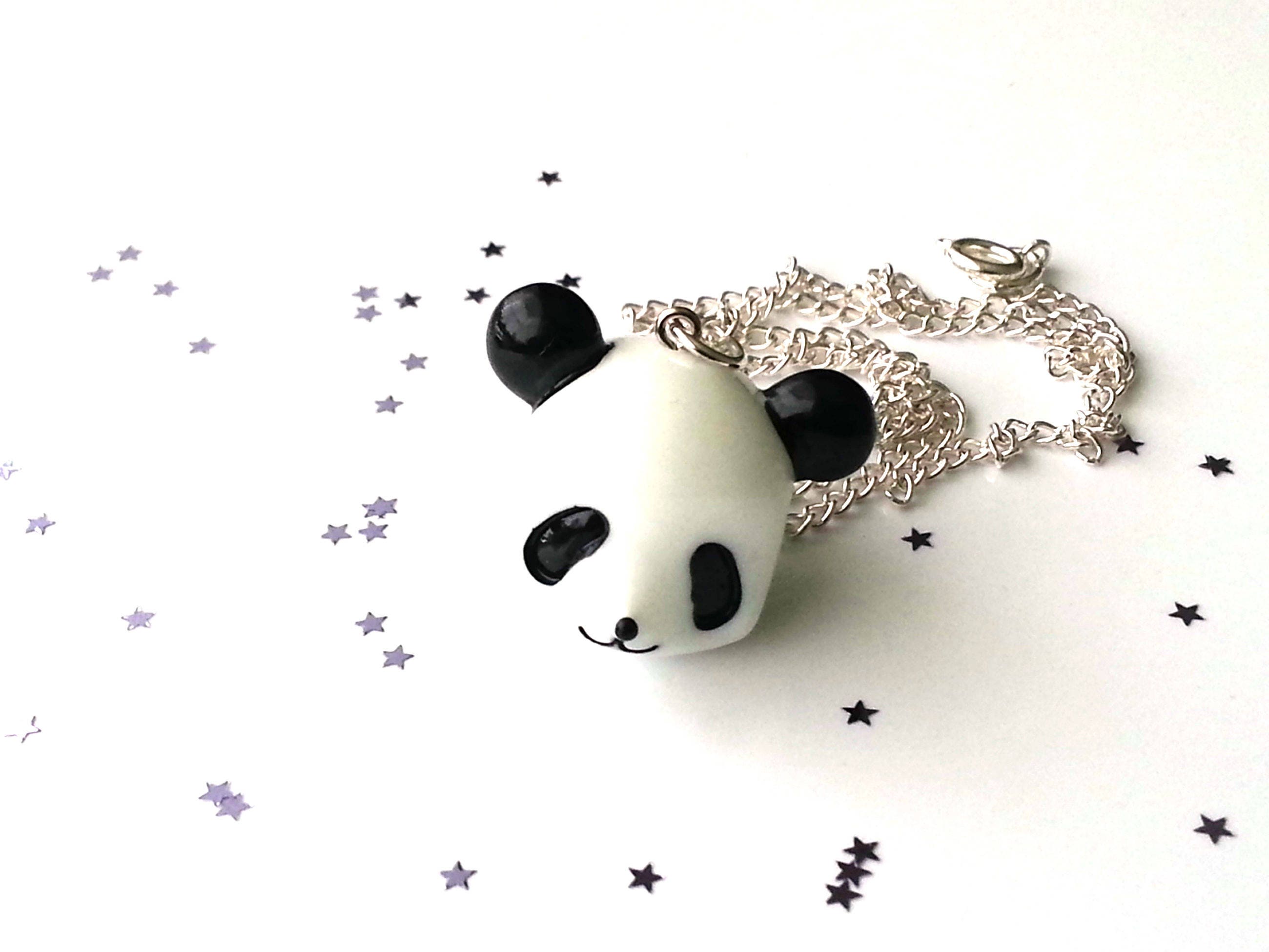 Panda Resin Necklace - Panda Jewellery - 3 Chain Length Options - Panda ...