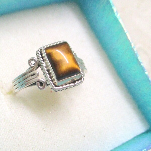 Old Tigers Eye Ring - Etsy