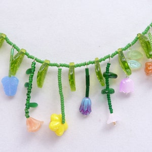Flower Garden Necklace 20 Inches Sterling Clasp, Enchanted Garden ...