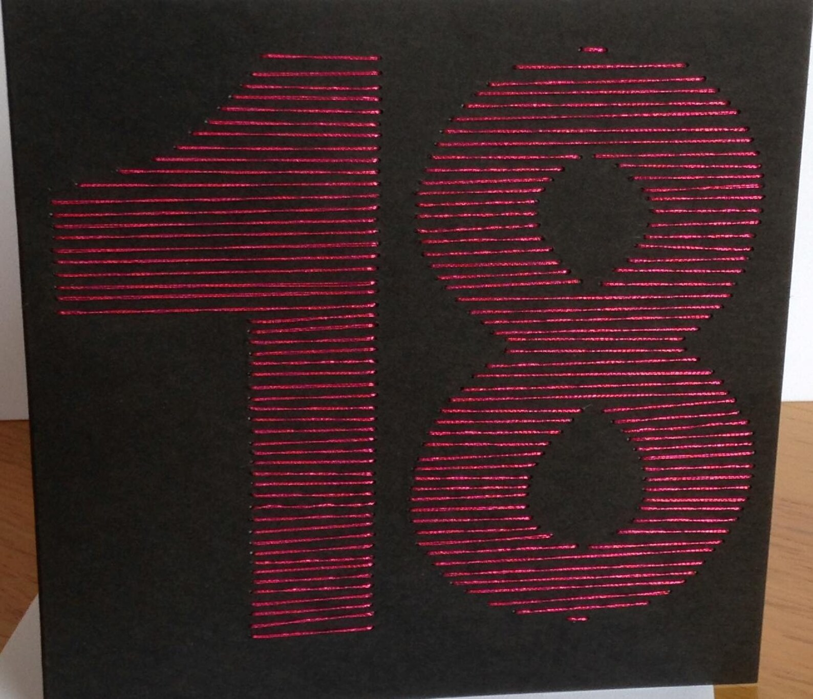 18th Birthday Card Number 18 Eighteen Handmade string | Etsy