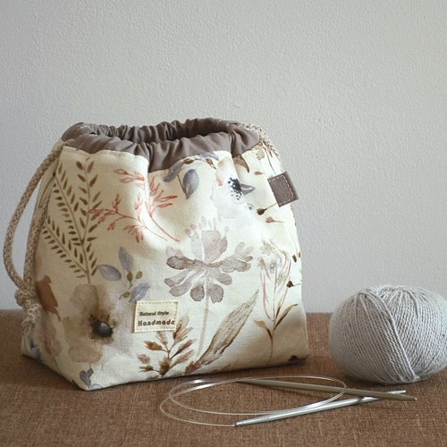Small Knitting Project Bag - Etsy