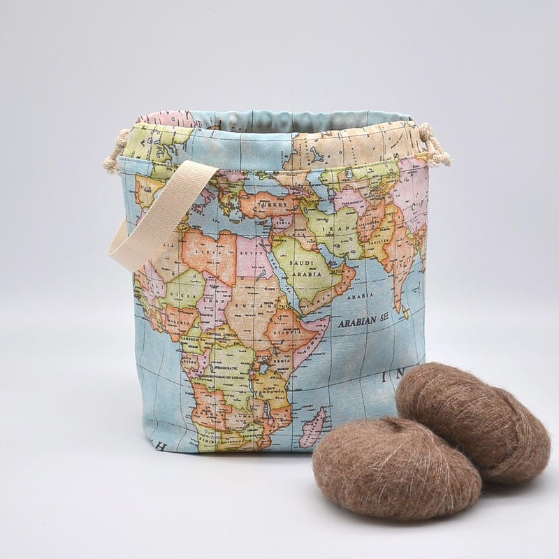 World Map Paper Bags - Etsy