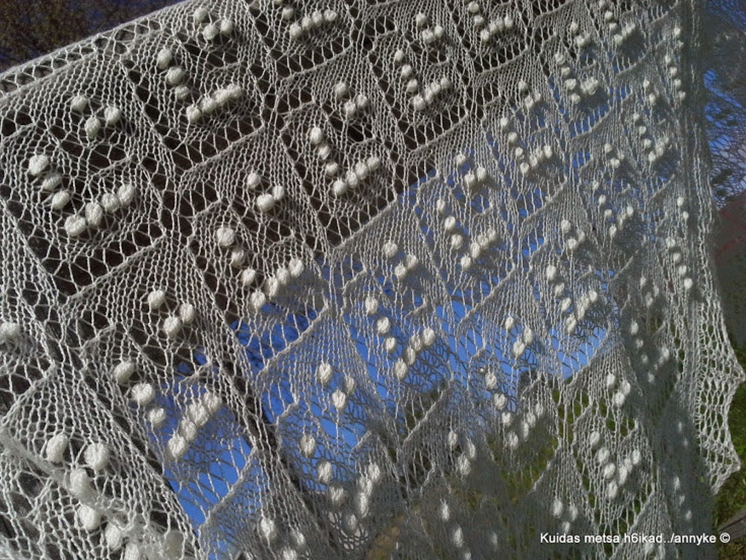 MADE TO ORDER. Hand Knitted Haapsalu Shawl " Heart Pattern ...