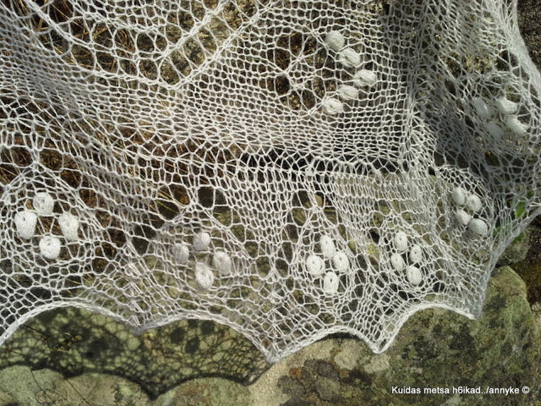Knitting Pattern for Haapsalu Shawl "the Lizard's Path" . Delicate ...
