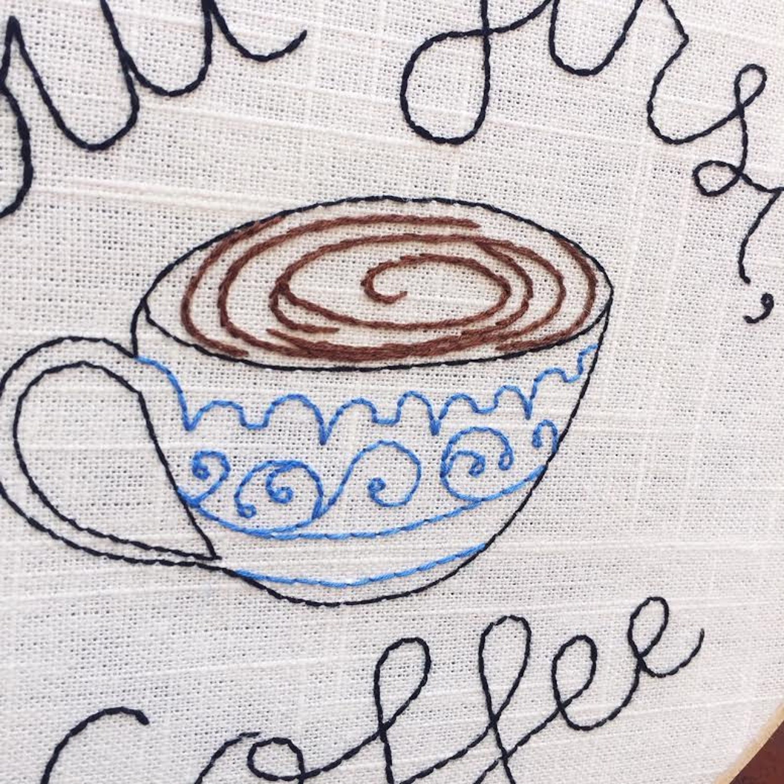 But First Coffee // Needlepoint // Cross Stitch // Embroidery | Etsy