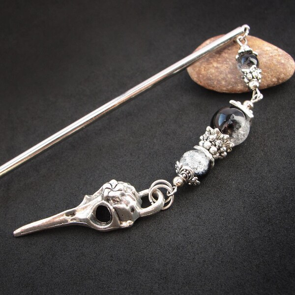 Raven Hair Pin - Etsy