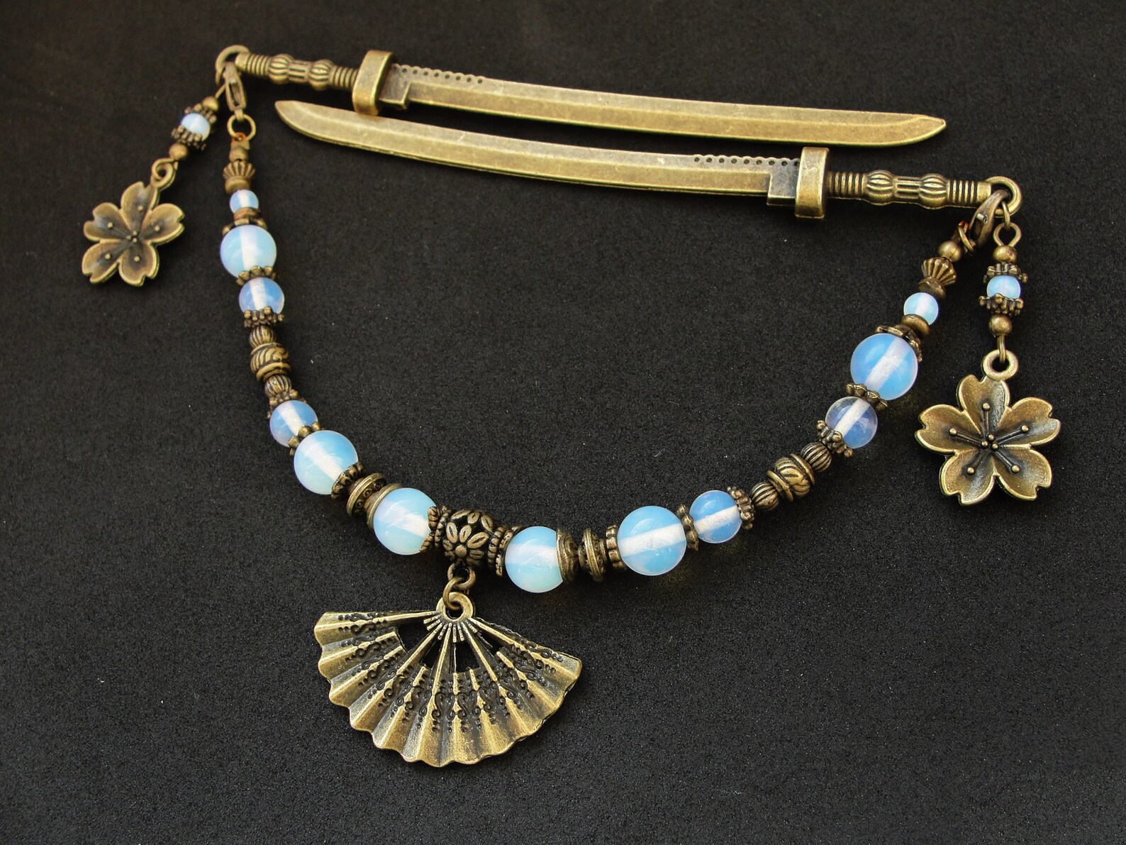 Katana Hair Sticks Short Japanese Sword Bun Barrette With - Etsy