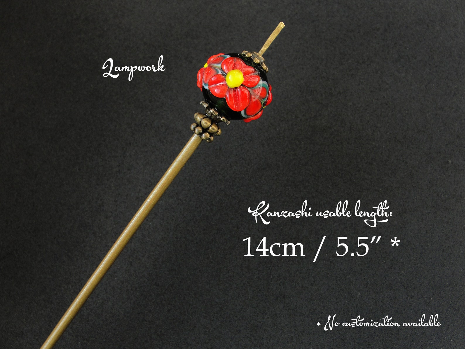 Red Flowers Tama Kanzashi Hairpin Asian Pick Japanese Hair - Etsy