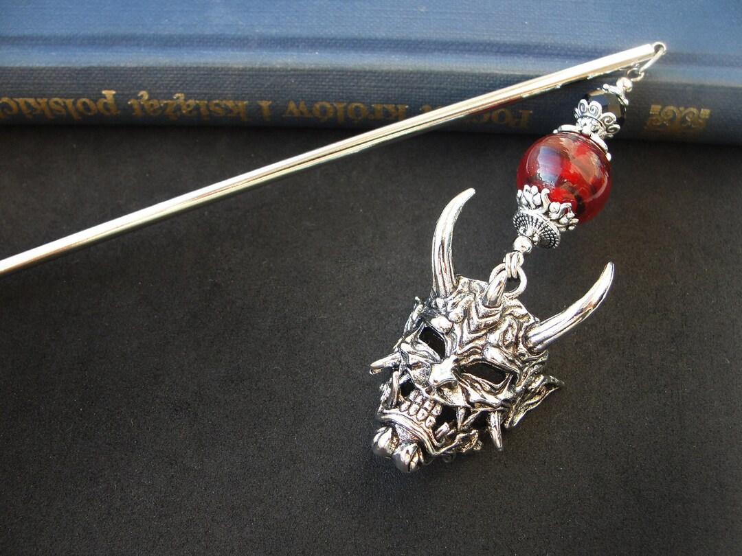 Oni Demon Hair Stick, Japanese Folklore Hairpin - Etsy